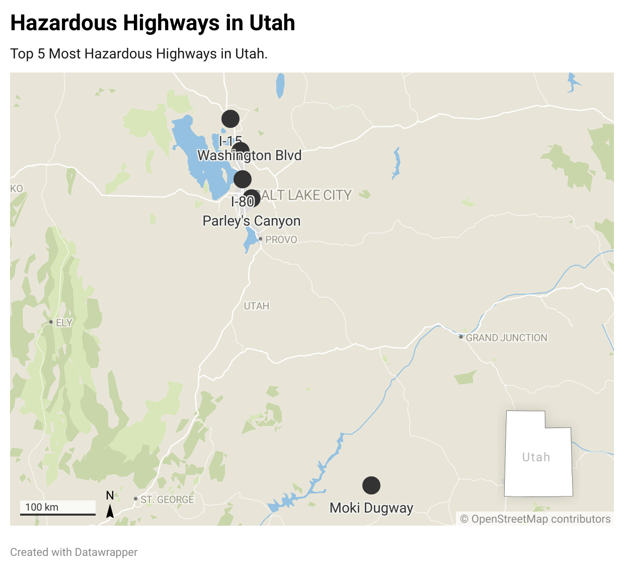 New Study: A Spotlight on Utah’s Most Hazardous Roads